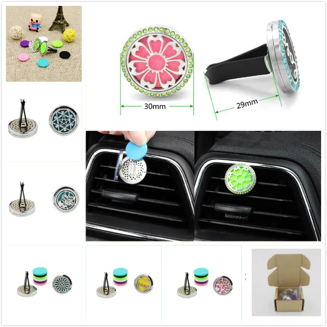 Stainless Steel Mini Car Vent Essential Oil Diffuser, Aromatherapy ...