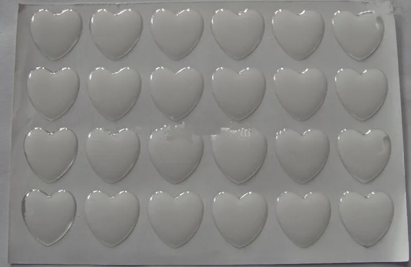 Clear Epoxy Stickers 1 Inch Heart Shaped Resin Dome Stickers For Crafts ...
