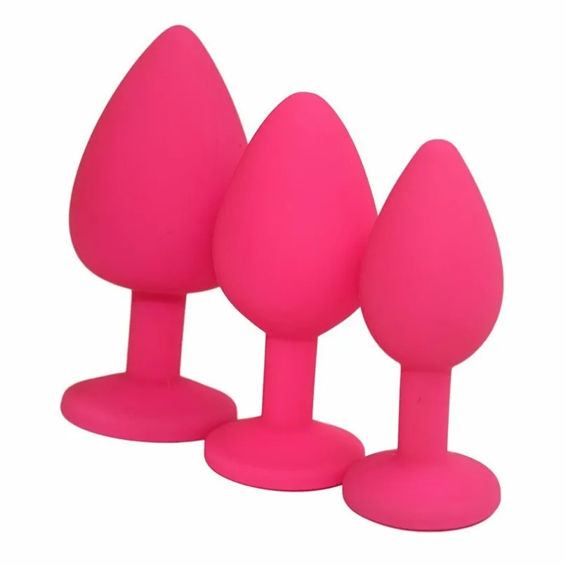 Silicone Jeweled Anal Butt Plugs Anal Trainer Set Rhinestone Adult Game For Men And Women From