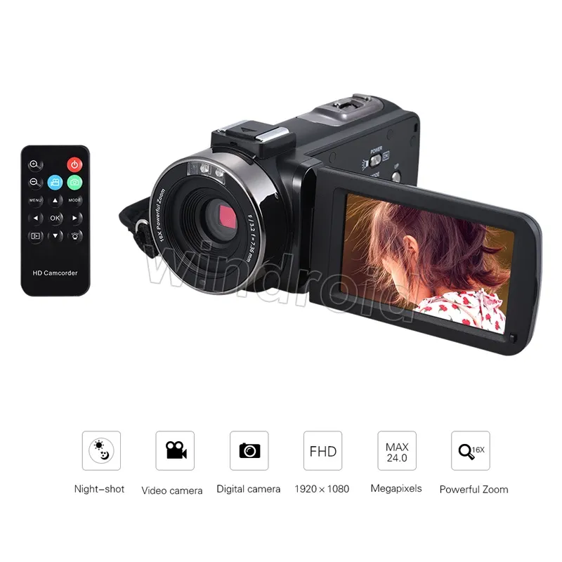 24MP Digital Video Cameras FHD 1080P Night Shot Camcorder With 3 ...