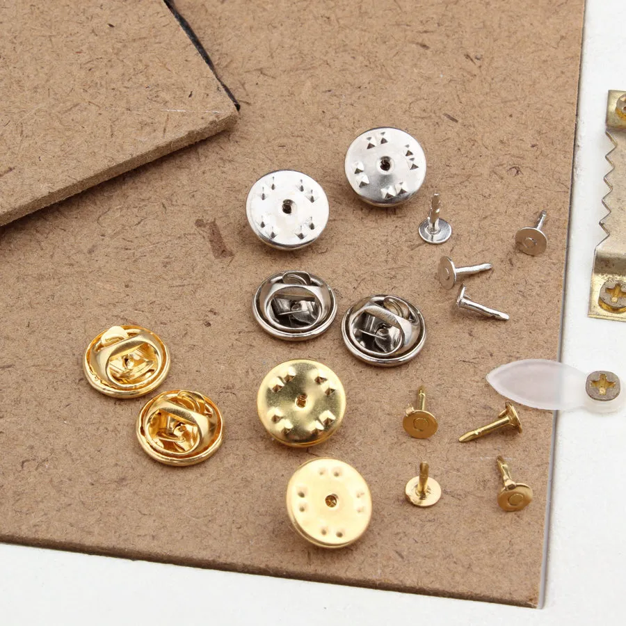 .Wholesale 1.1cm Plain Golden Metal Butterfly Clip And Pin Back ...