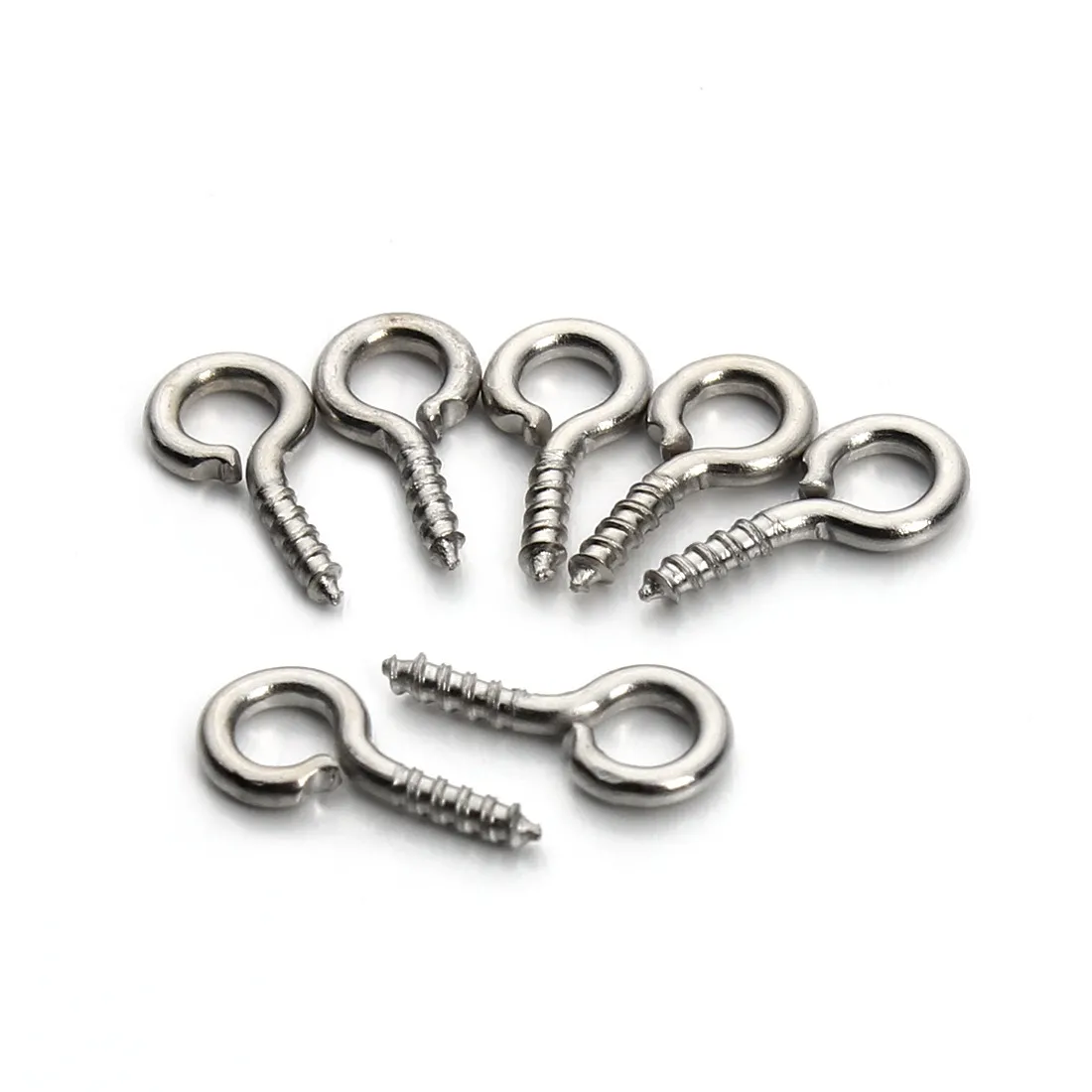 DHgate.com:600pcs Silver Tone Mini Eye Pins Hooks Eyelets Threaded ...
