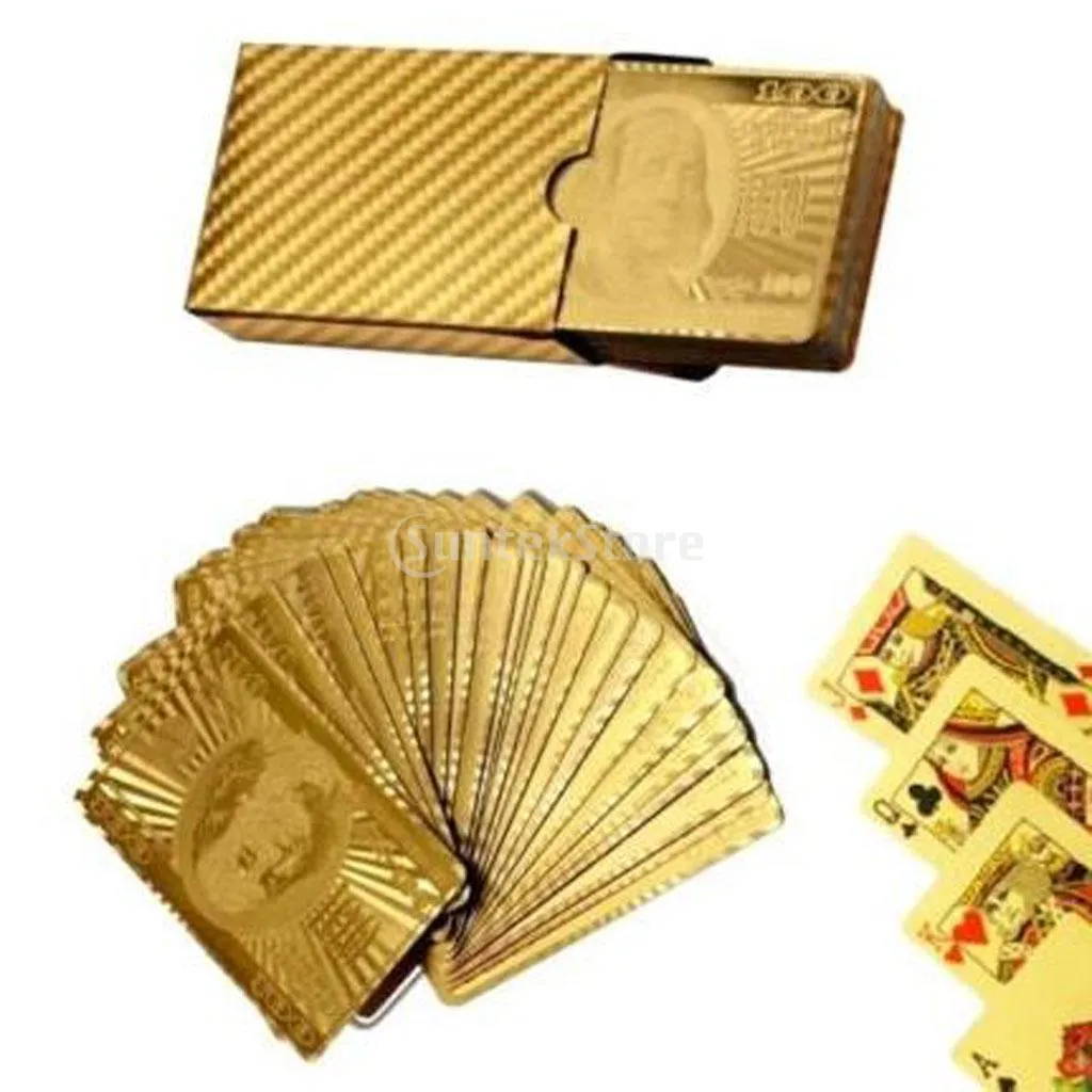 24 Karat Gold Plated Playing Cards Dollar Banknote... From Love6love ...