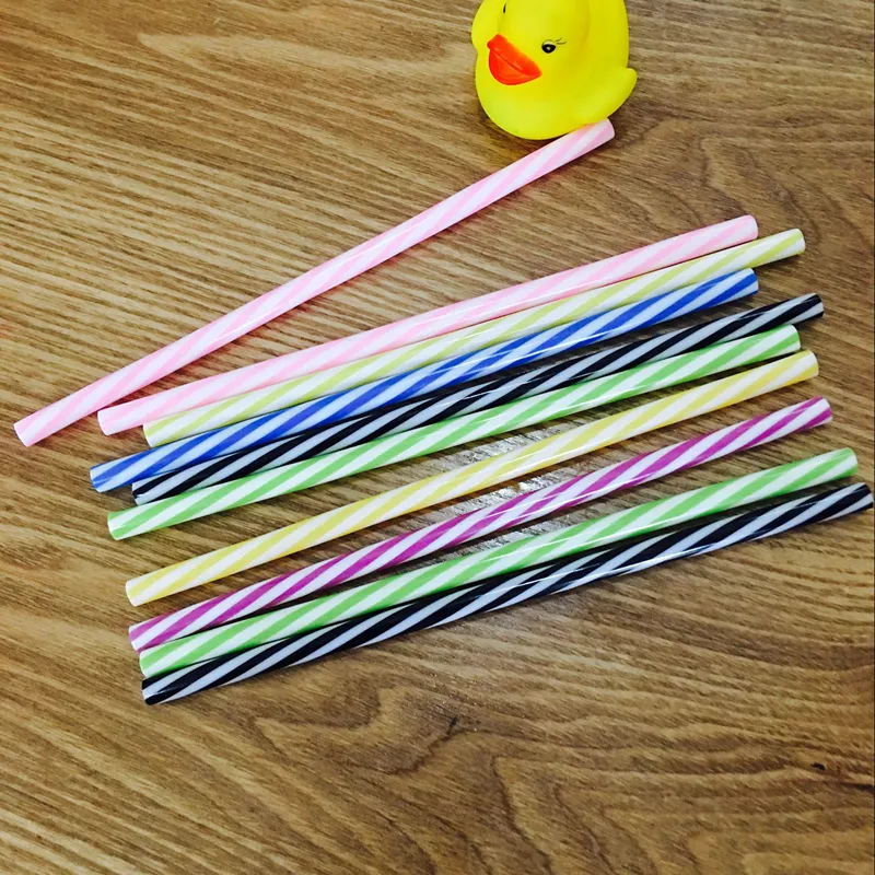 DHgate.com:Colorful Plastic Stripe Drinking Straws, Reusable Plastic ...