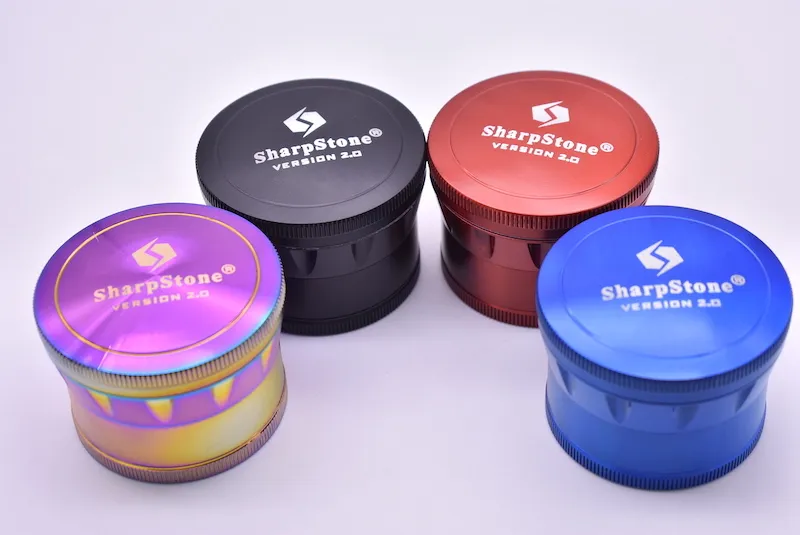 Rainbow Herb Metal Grinder SharpStone 4 Parts Hard Top Tobacco Grinders Diameter Grinder Tobacco ...