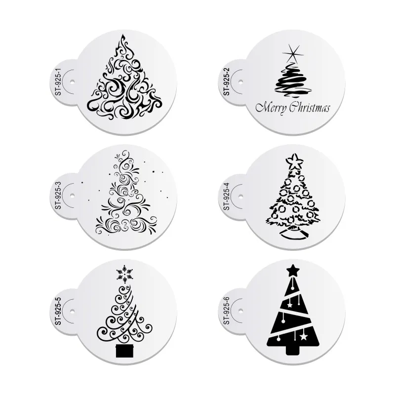 DHgate.com:6pcs/set Christmas Tree Cake Stencil Wedding Party Cake ...