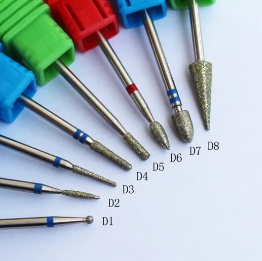 8-Piece Diamond Nail Drill Bit Set: Premium Manicure Electric File Kit ...