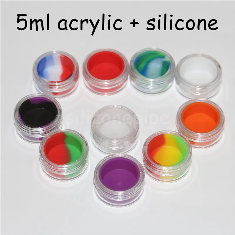 Small Acrylic And Silicone Wax Jars With Shield Non Stick Concentrate ...