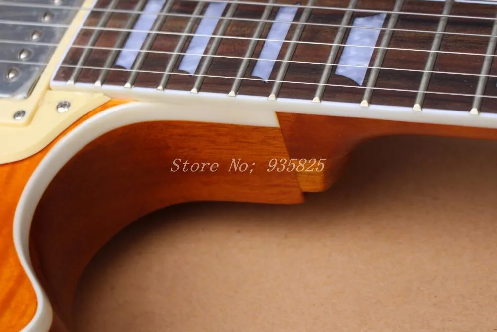 DHgate.com:Custom 1959 Tiger Electric Guitar: Mahogany Body, Maple Top ...