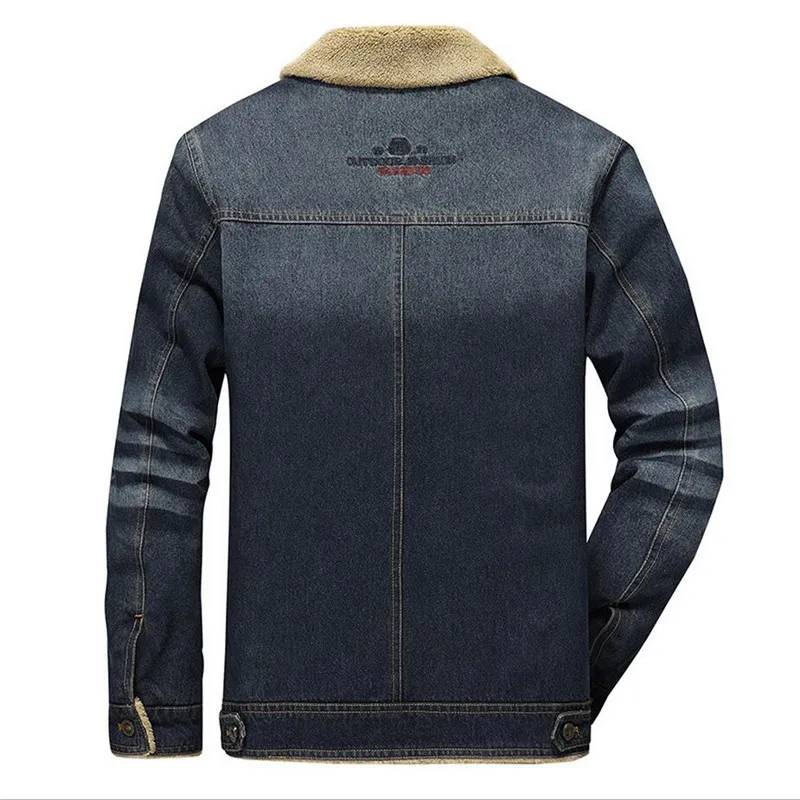 DHgate.com:Denim Jacket Mens, Winter Fleece Lapel Jean Coat, Casual ...