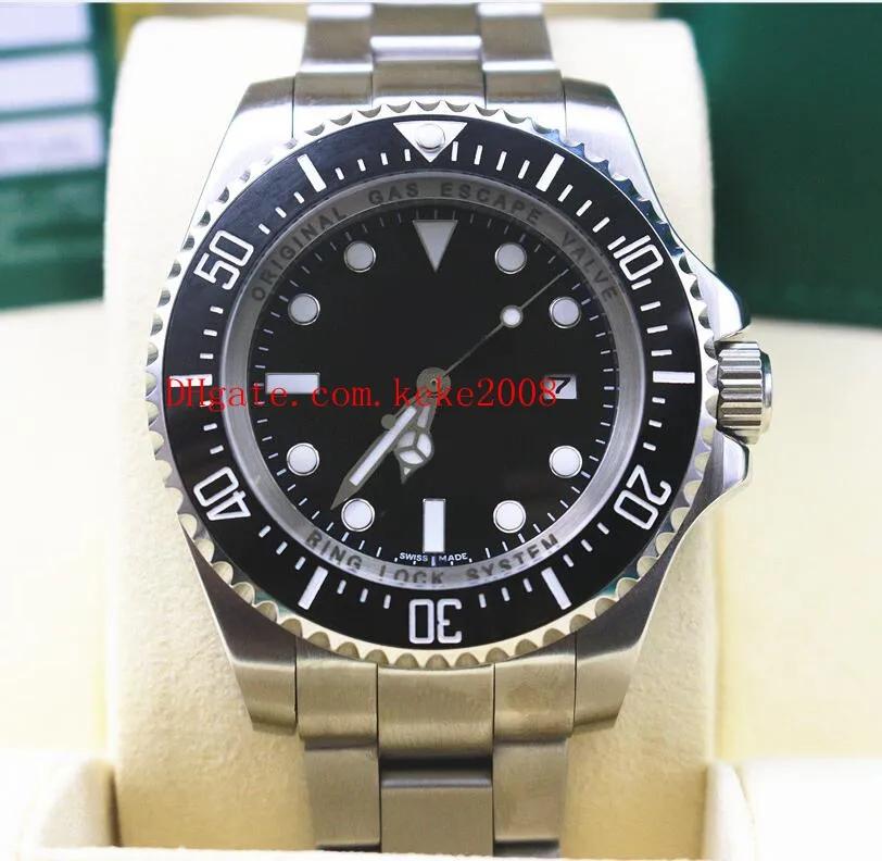 Top Selling 44mm Ceramic Bezel Automatic Watch Boxes For Men With Blue ...