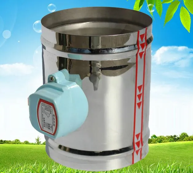 100MM Stainless Steel Electric Air Valve Valve, 220V AC Air Damper Air ...