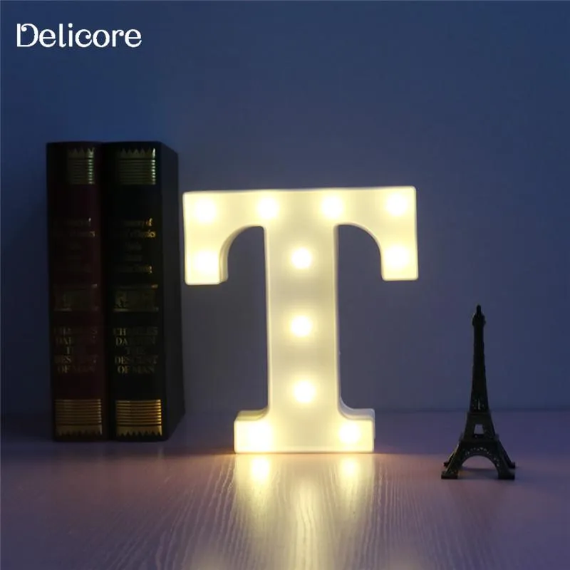 26 Letters And 0 9 Numbers White LED Night Light Marquee Sign Alphabet ...