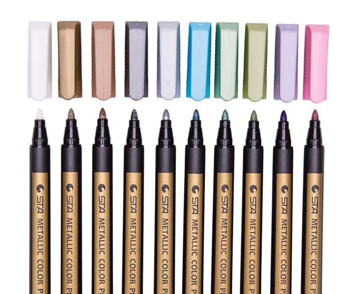 DHgate.com:Metallic Color Pen Markers, Medium Tip Pens for Metal Art ...