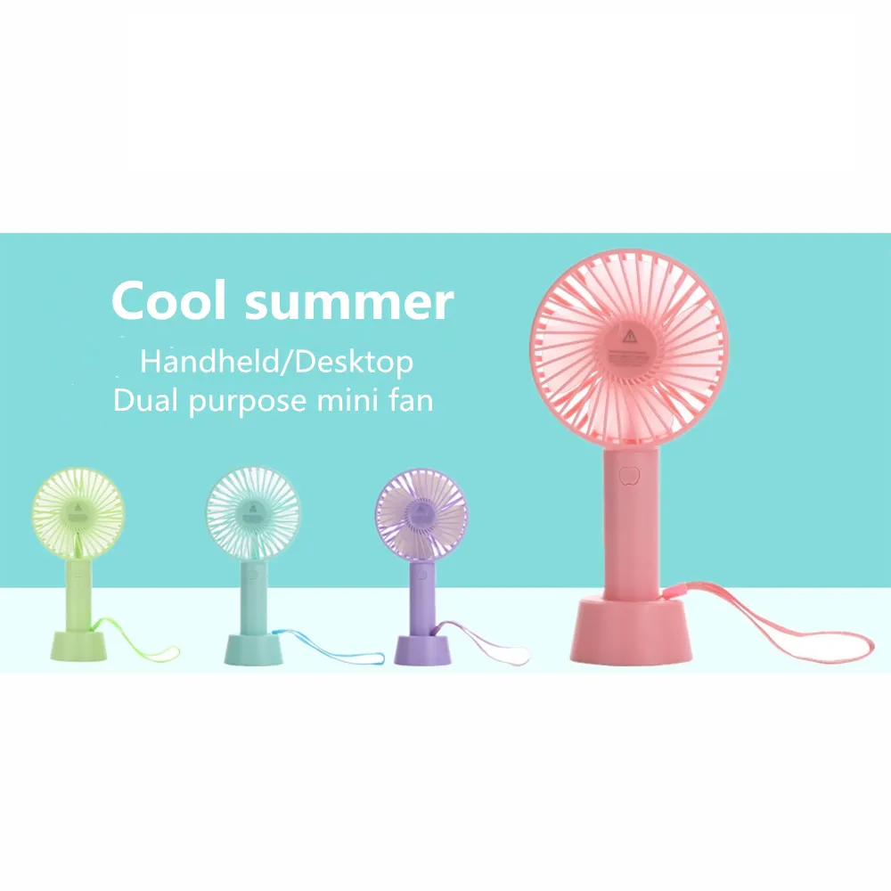 Mini Portable USB Fan Rechargeable, Desktop & Handheld, 3 Speeds, Quiet ...