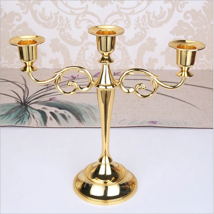 Candelabros De Metal Plata Oro Negro Bronce 5 Brazos Candelabro Soporte ...