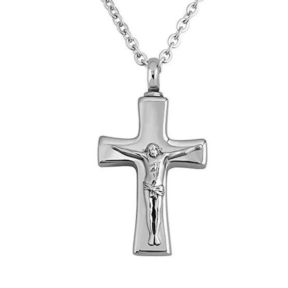 Stainless Steel Jesus Cross Cremation Keepsake Urn Jesus Cross Pendant ... Stainless Steel Jesus Cross Cremation Keepsake Urn Jesus Cross Pendant ...