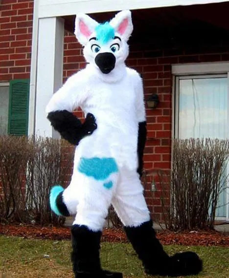 2018 High Quality Adult Cute Wolf Mascot Cartoon Costume Party Costumes ...