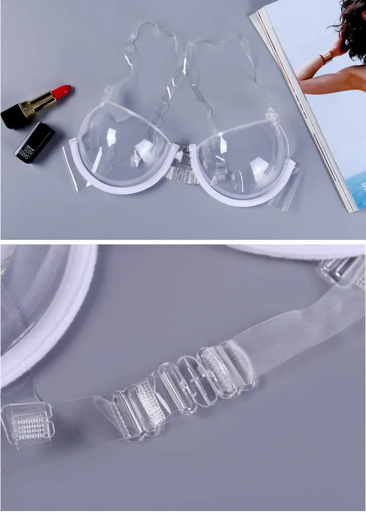 Women's Transparent Bra, Stealth Thin Cup Bra, One Time Wash Away See ...