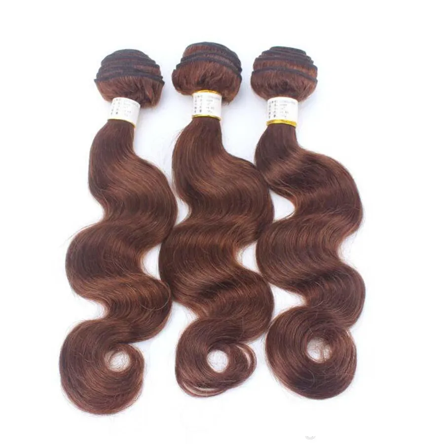 Sorrel Color Human Hair Lace Frontal With Bundles Middle Brown ...