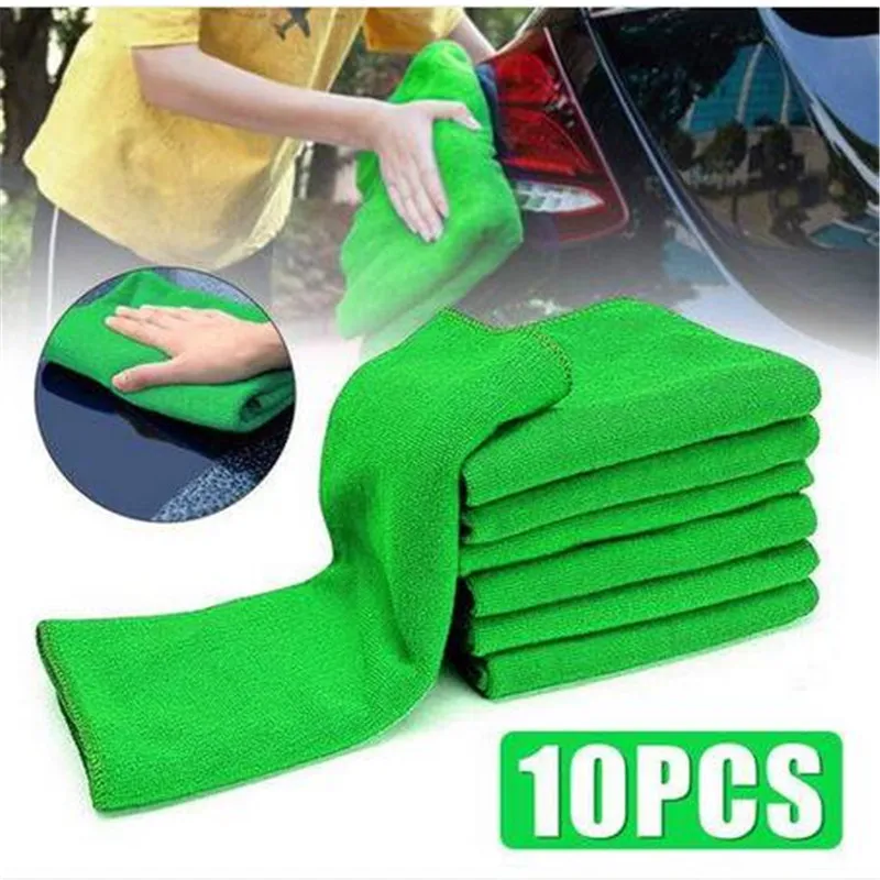 Microfibre Car Cleaning Towels, 10 Pack Ultra Soft, Lint Free Cloths ...