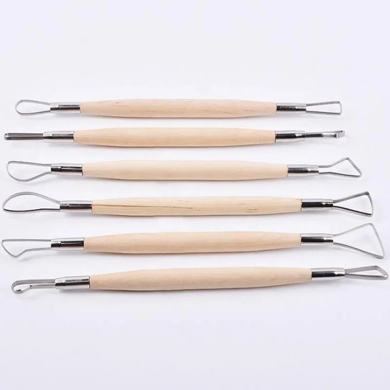 Pottery Tool Set Wooden Handle Clay Sculpture Carving Tools for ...