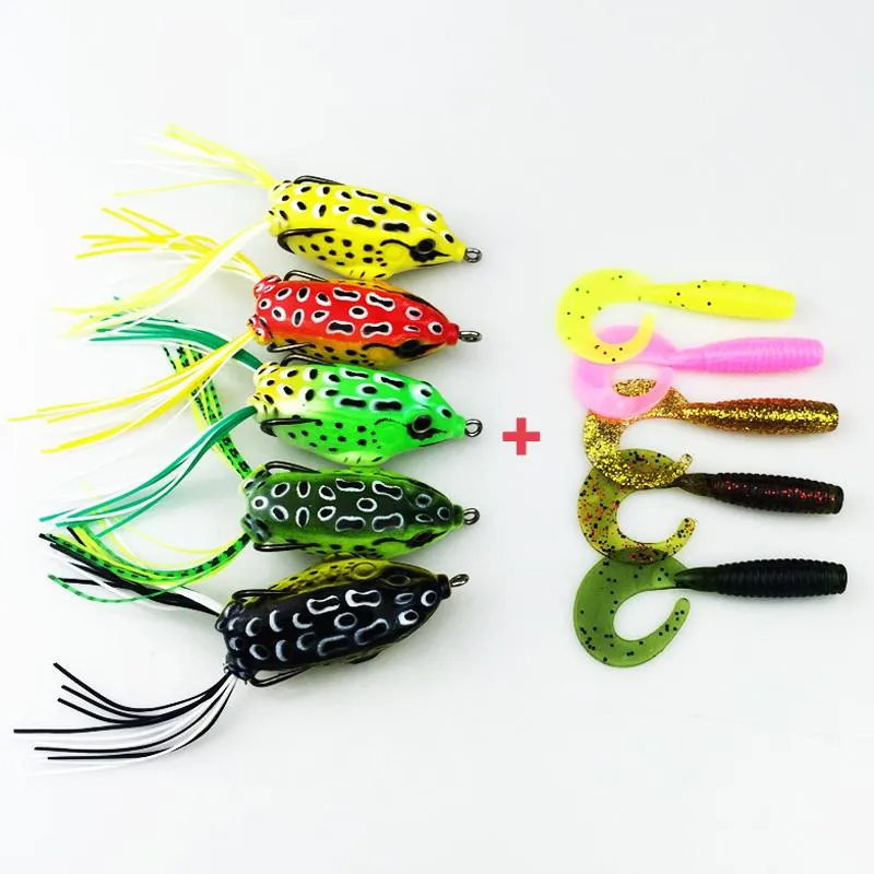 Soft Tube Bait Japan Plastic Fishing Lures Frog Lure Treble Hooks ...