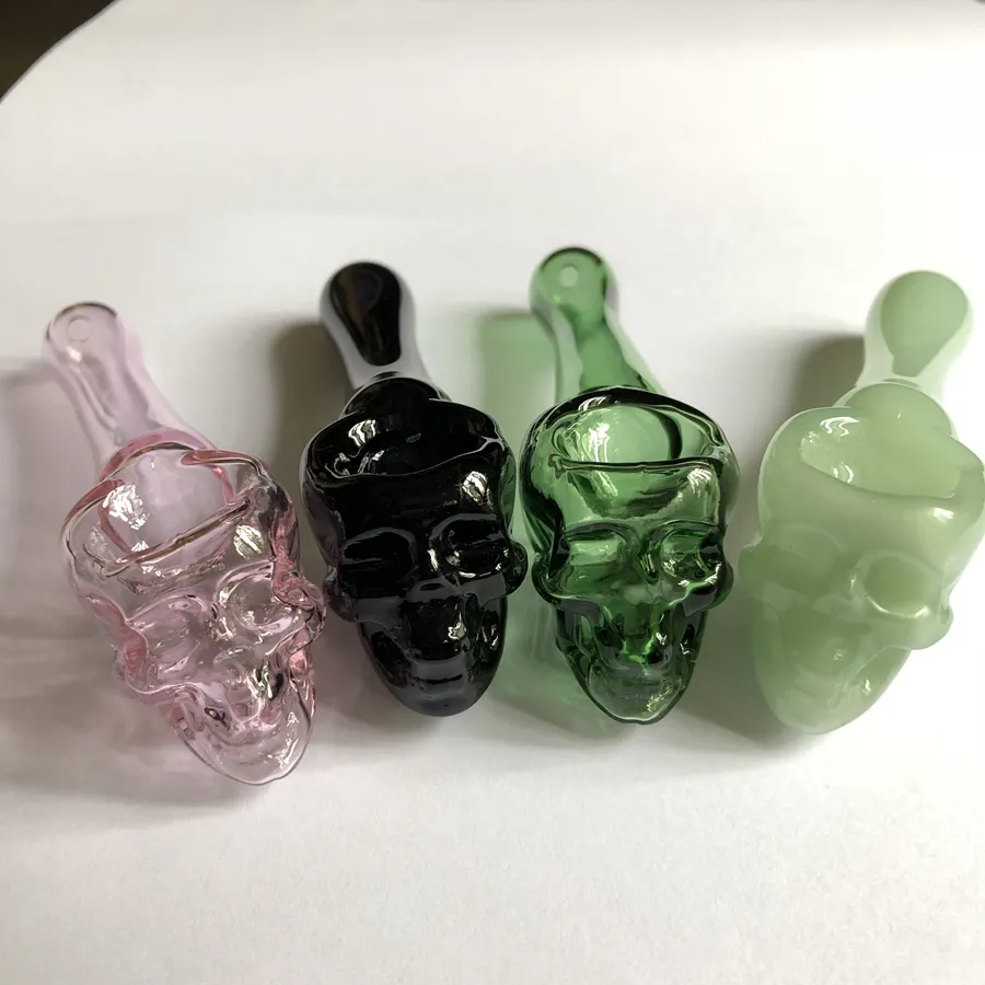 Skull Glass Dab Rig 4 Inch Handmade Water Pipe For Concentrates ...