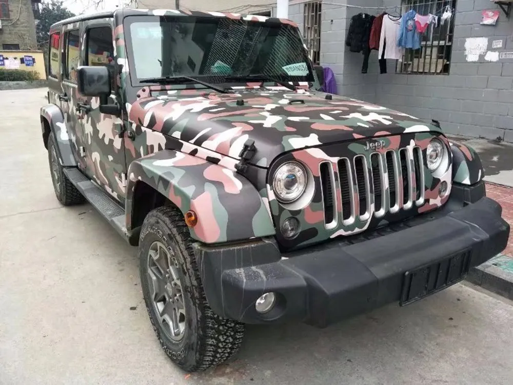 Woodland Camo Wrapping Film For Vehicles Forest Camouflage Vinyl For ...
