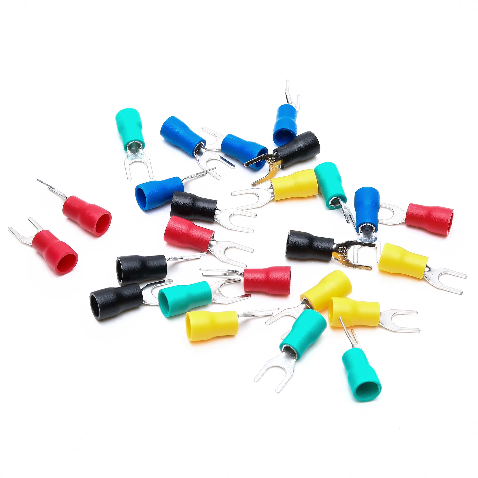 Wholesale Pre Insulated Fork Spade Terminal Crimp Connector, SV2 4s ...