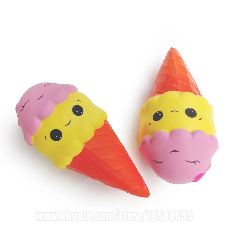 16cm Jumbo Squishy Ice Cream Cone Lächeln Squishies Große Duft Slow ...