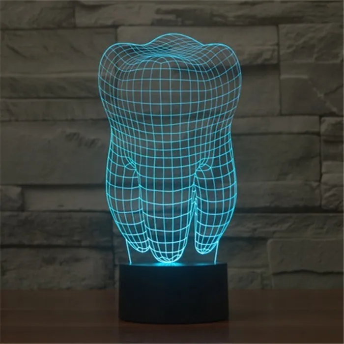 Dental Theme 3D Night Light With USB Powered LED Desk Lamp For ...