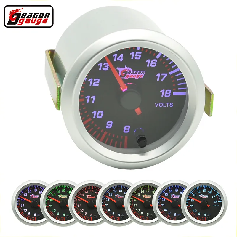 12V Auto Volt Meter - 52mm Car Motorcycle Battery Tester Gauge w/ Self ...