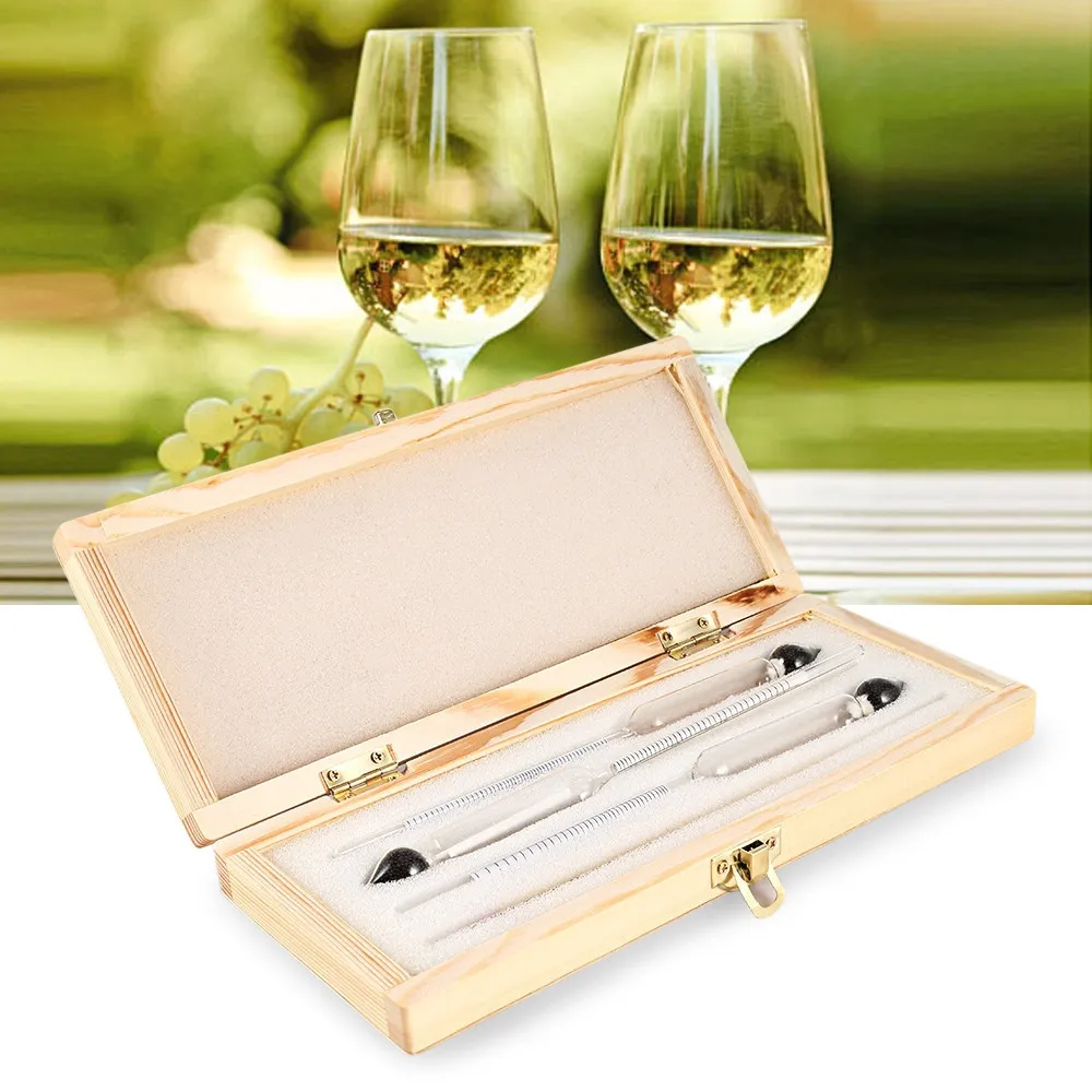 Wholesale Vintage Alcohol Meter Set With Thermometer Wine Alcohol ...