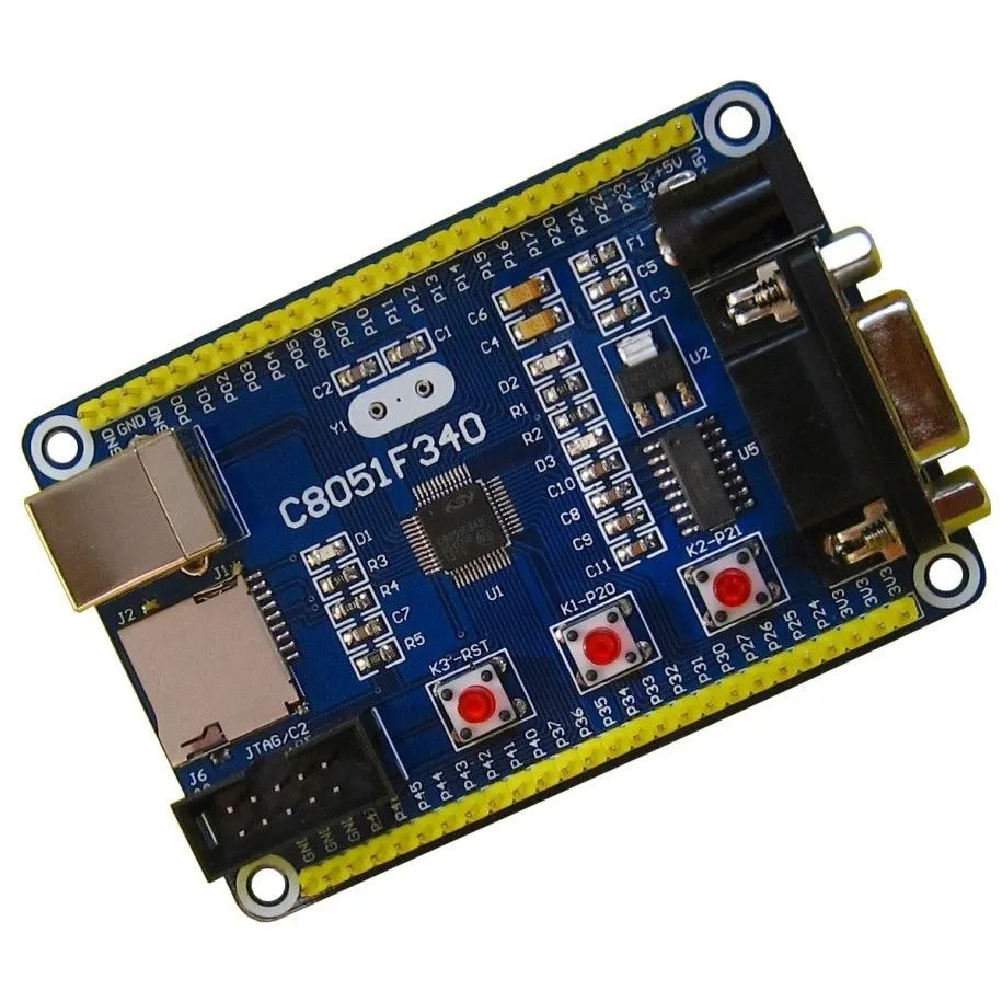 C8051F340 Placa De Desenvolvimento MicroControlador C8051F Mini Sistema ...