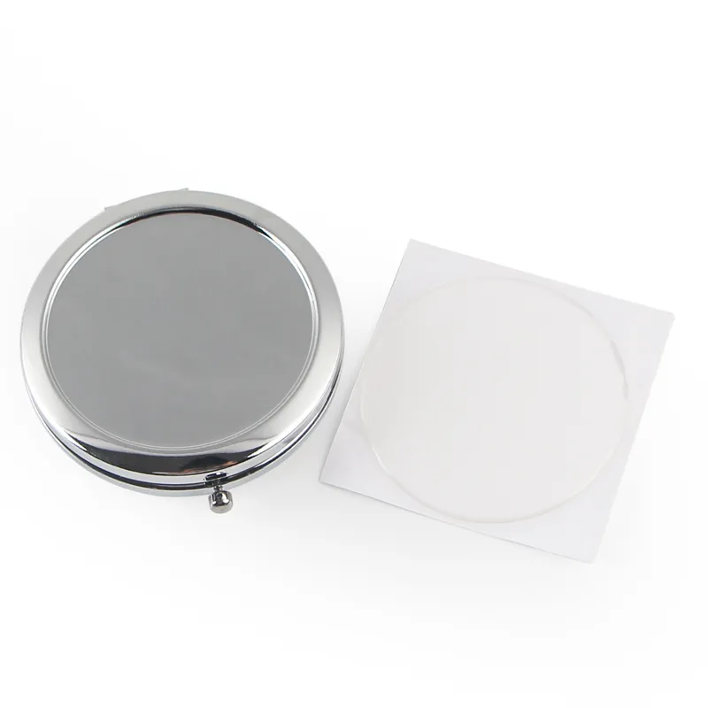 Silver Miroir Pocket Mirror With Resin Epoxy Sticker 58mm/2.75 Inch ...
