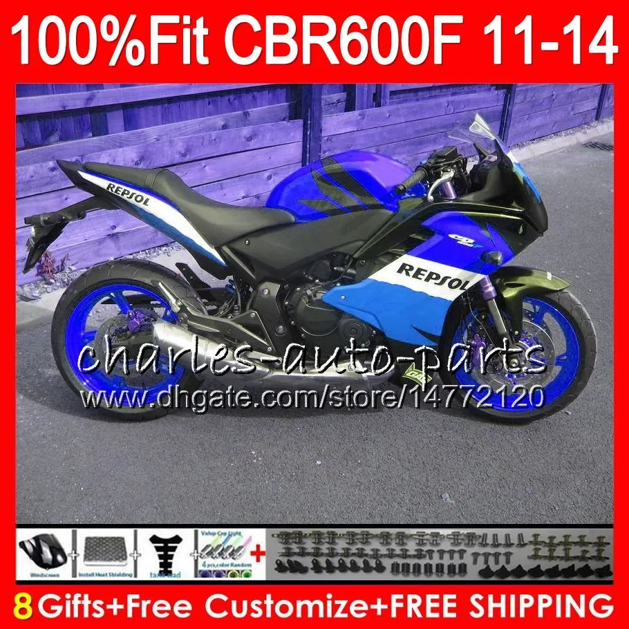 Repsol Blue Injection Body Cbr 600 F4i Fairings For HONDA CBR600 F4i ...