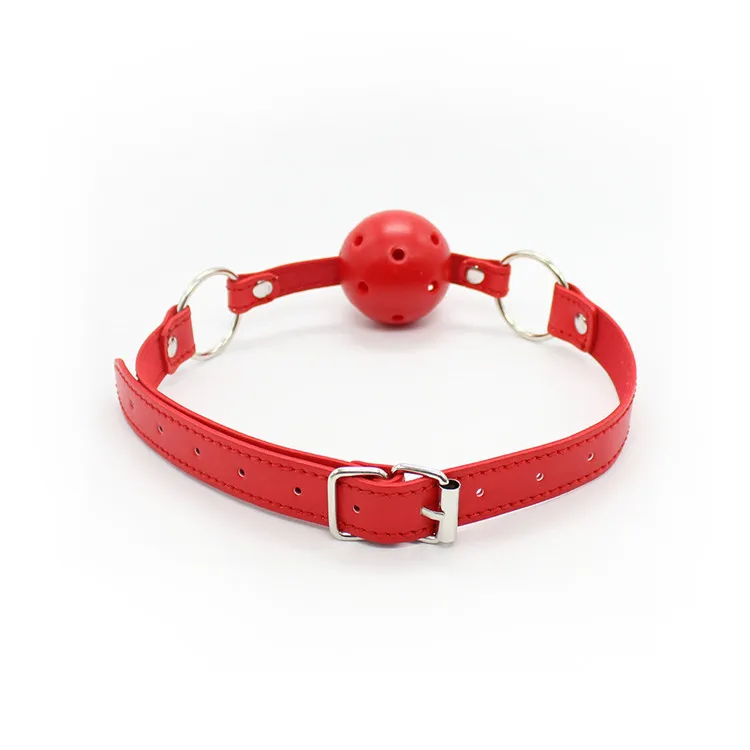 Sex Products Leather Mask Harness With Silicone Ball Gag Harness Fetish