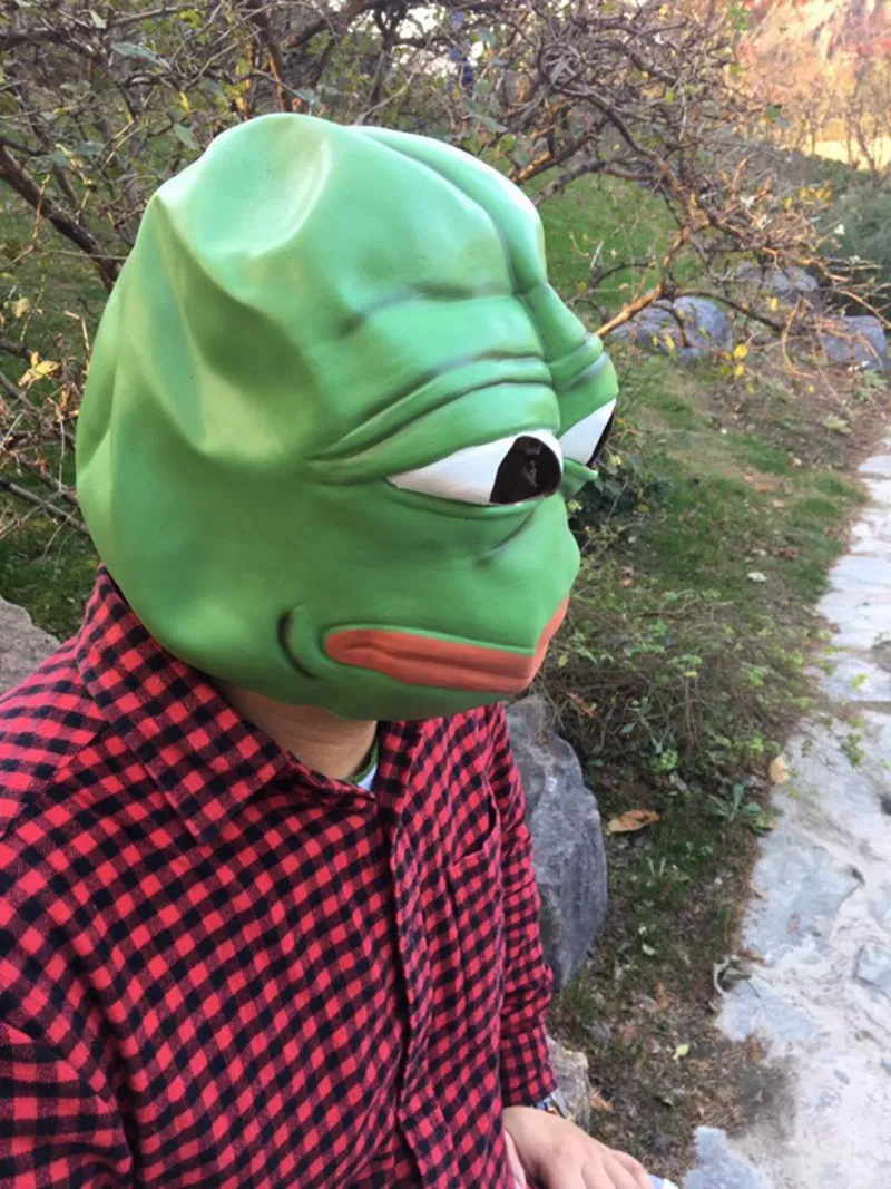 الرسوم المتحركة Pepe The Sad Frog LaTex Mask بيع واقعية كاملة للرئيس ...
