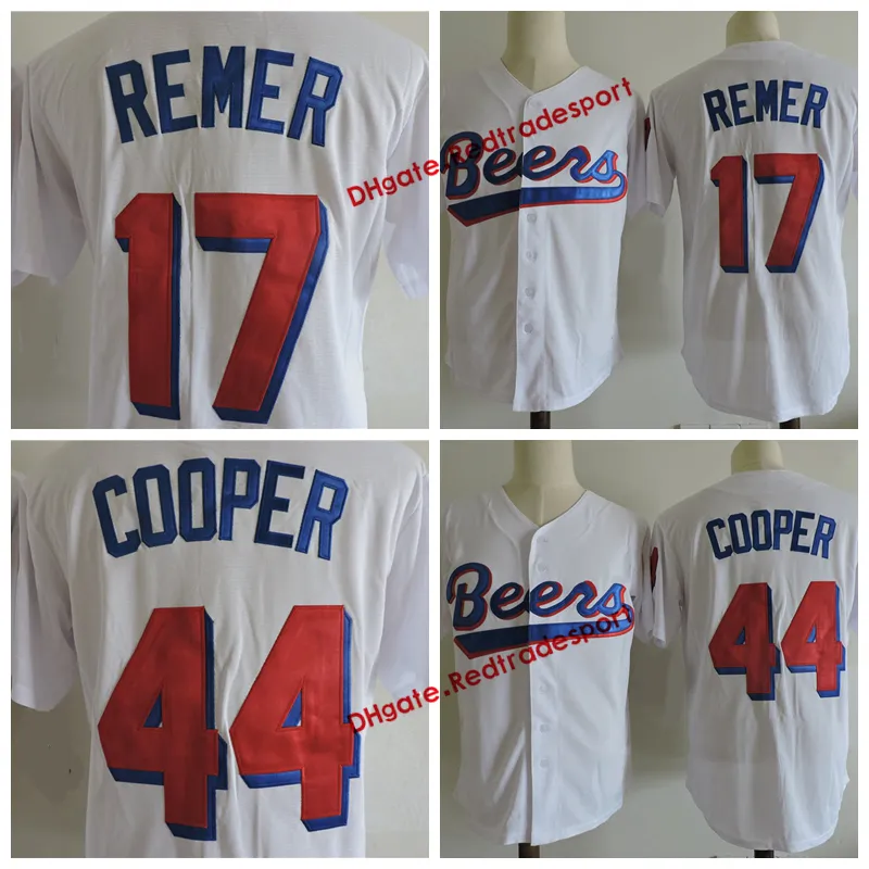 Mens BASEketball BEERS MOVIE JERSEYS 44 JOE COOP COOPER 17 DOUG REMER ...