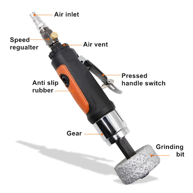 Pneumatic Tire Grinder With Speed Regulator Air Buffer Wind Grinding ...