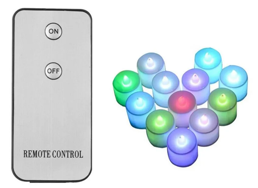 LED Tea Light Candles With Remote Control Flameless, Flickering ...