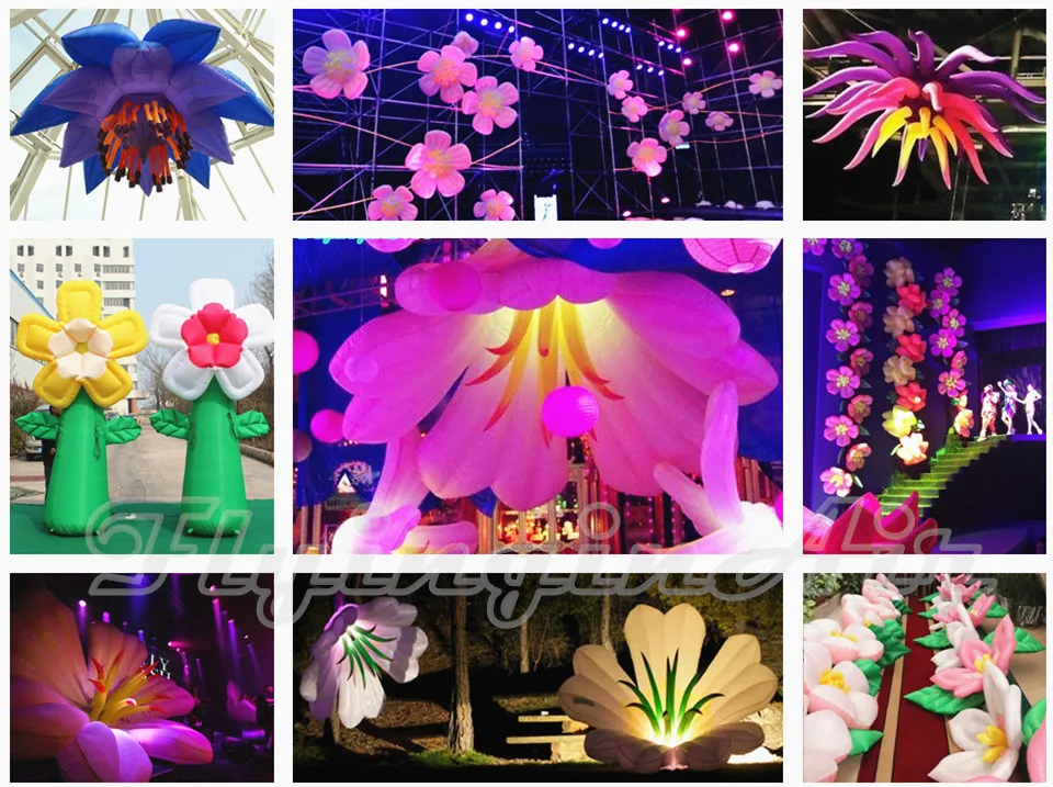 Wholesale 2m/3m Concert Aritificial Flower Inflatable Flower For Stage ...