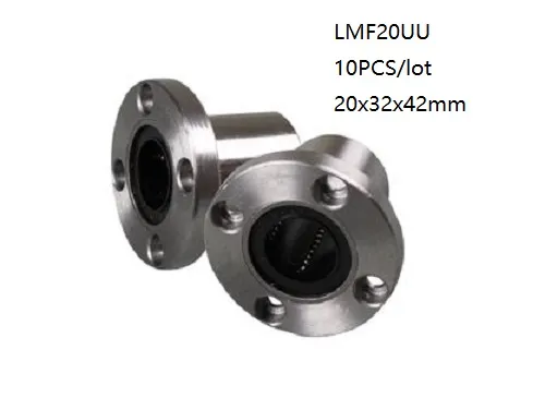 LMF20UU 20mm Linear Ball Bearings Flanged Linear Bushing Motion ...