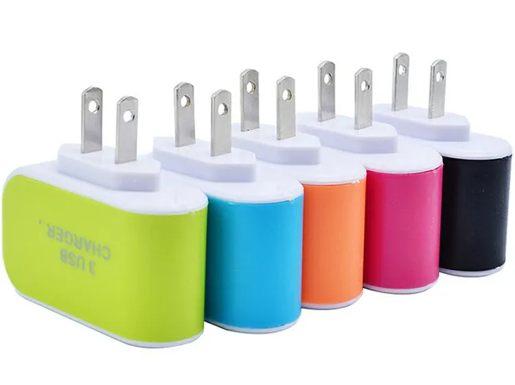 3-Port USB Wall Charger - Compact Candy Charger, Space-Saving Design ...