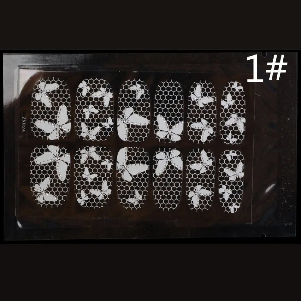 Long-Lasting White Lace Nail Art Decals: Transparent Nail Stickers for ...