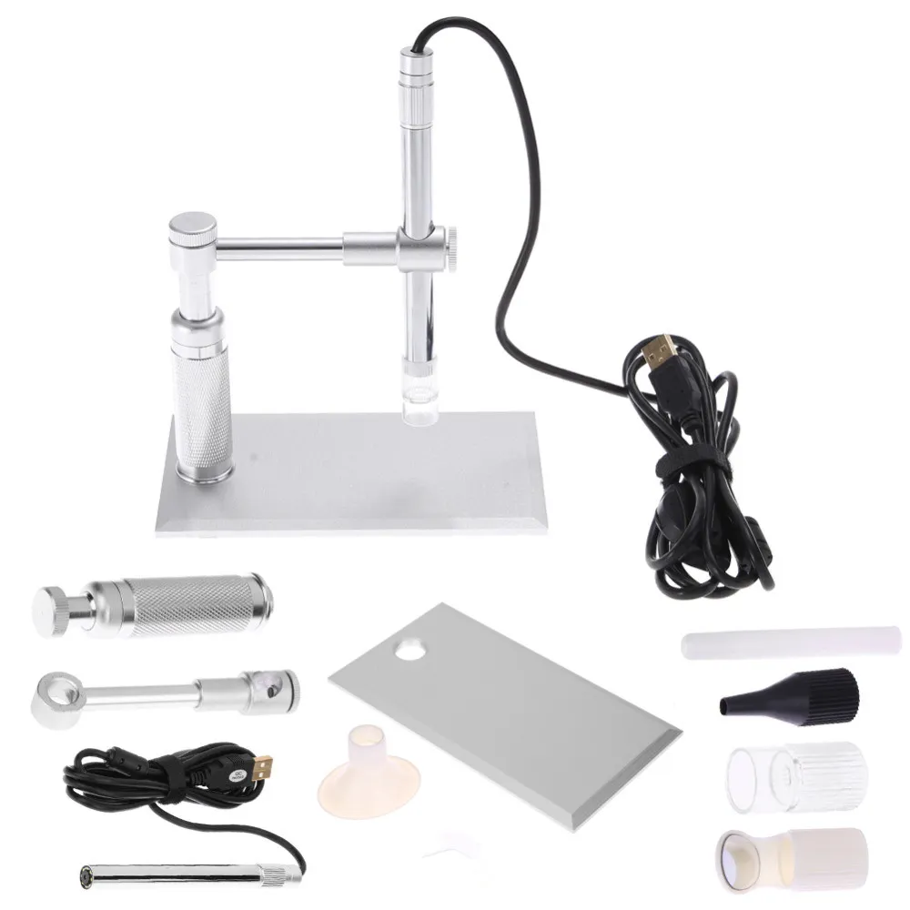 Digital Microscope Electronics With 2MP 500X Magnification, 8 LED USB ...