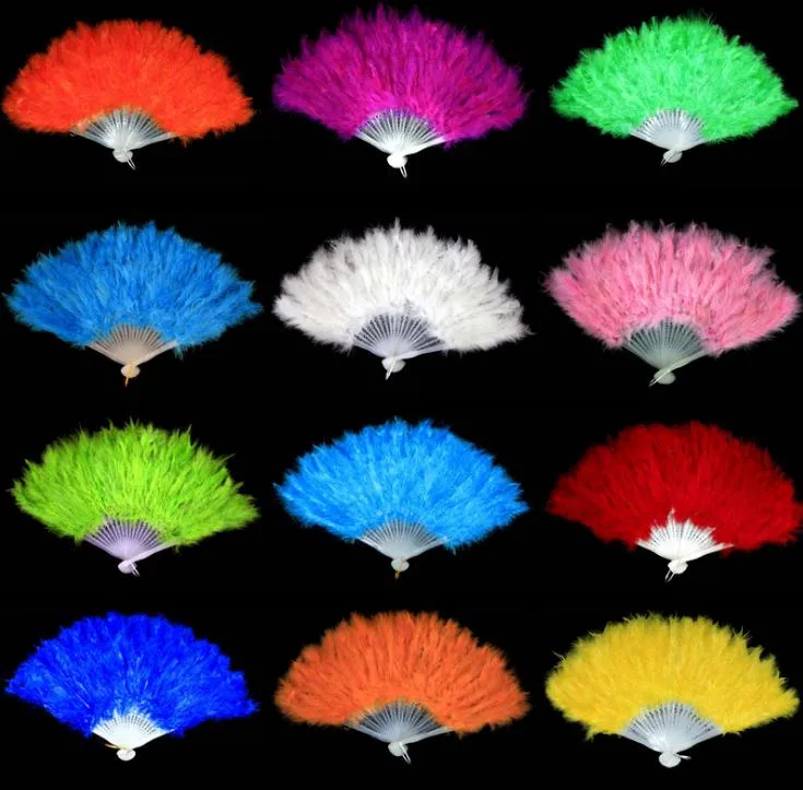 Elegant Feather Fans: Decorative Fluffy Hand Fans For Weddings, Parties ...