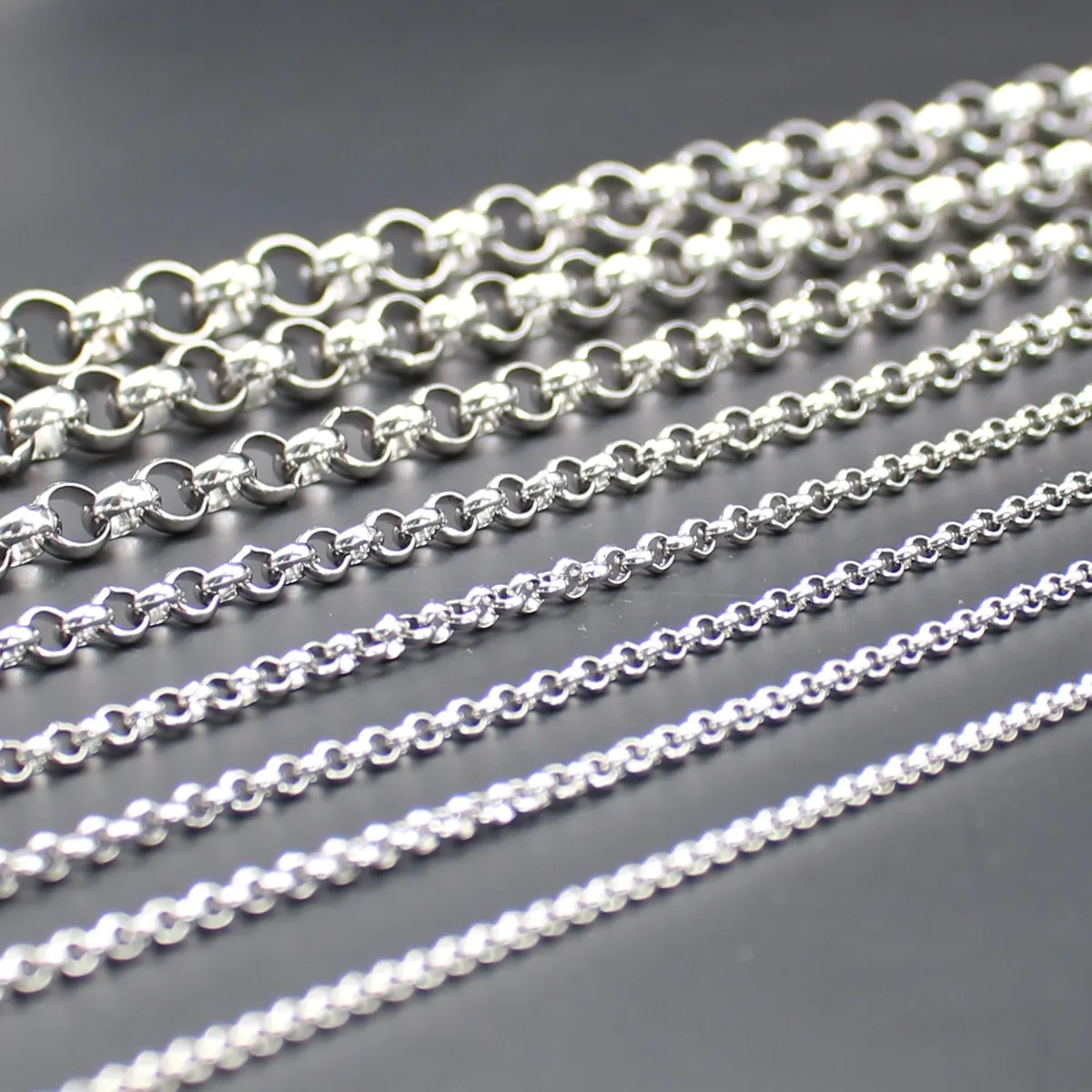 Wholesale 12m Stainless Steel Rolo Chain Link for DIY Jewelry Making ...