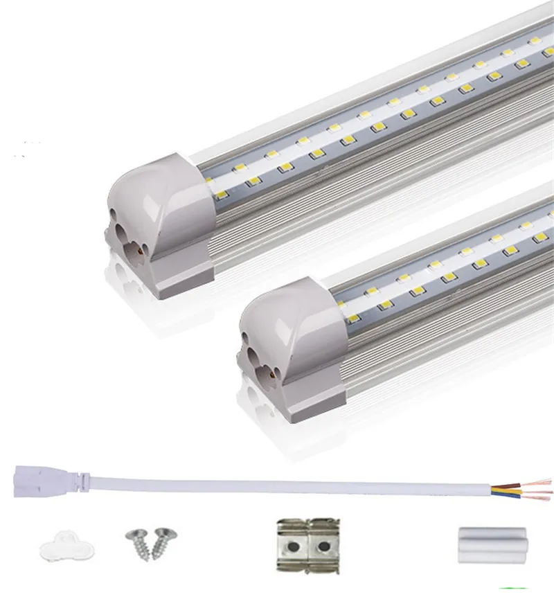 T8 LED Tubes 2FT 3FT Double Row Integrated LED Light Bulbs 18W 28W ...